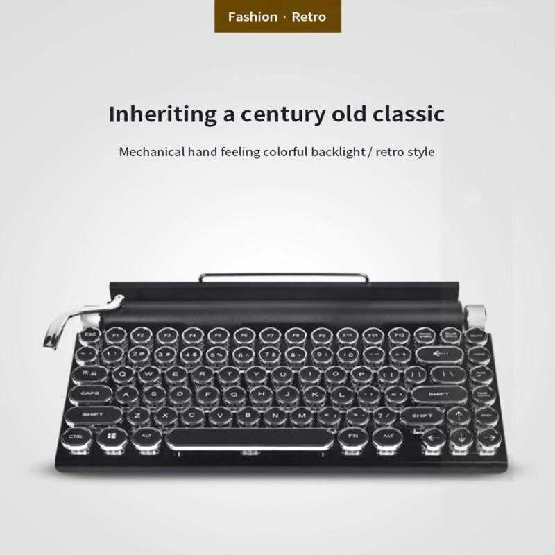 Jual Retro Bluetooth Mechanical Keyboard Hotswap Vintage Typewriter PC ...