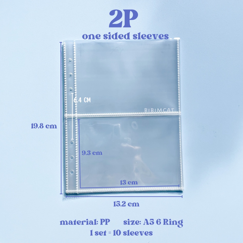 Jual (A5 Size) 10 Lembar Sleeve Binder A5 6 Ring - ONE Sided | Shopee ...