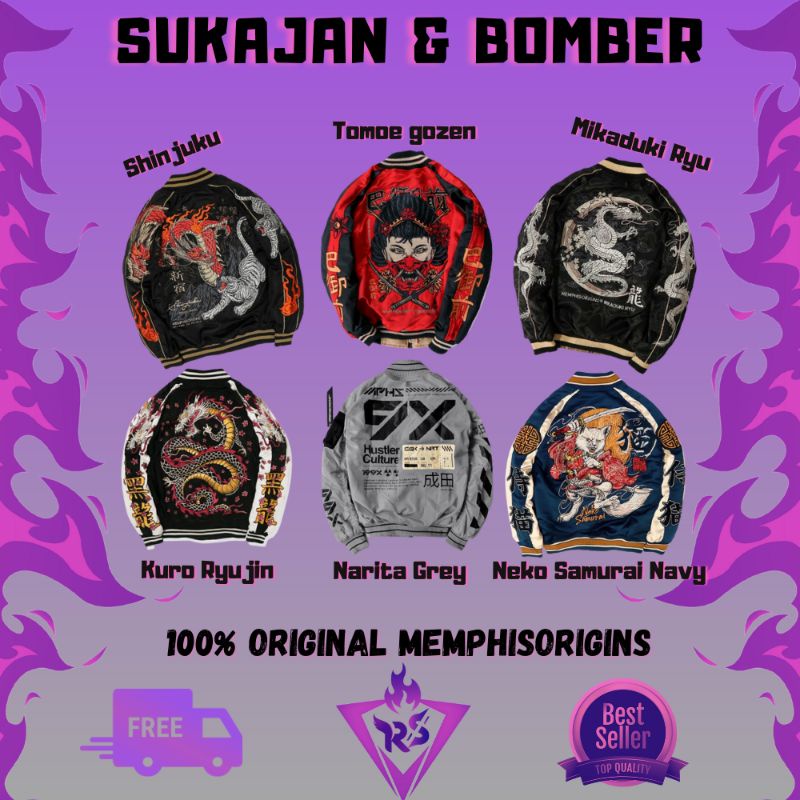 Jual Jaket Sukajan Memphisorigins | Sukajan Neko Samurai Navy | Sukajan Mikaduki Ryu | Sukajan ...