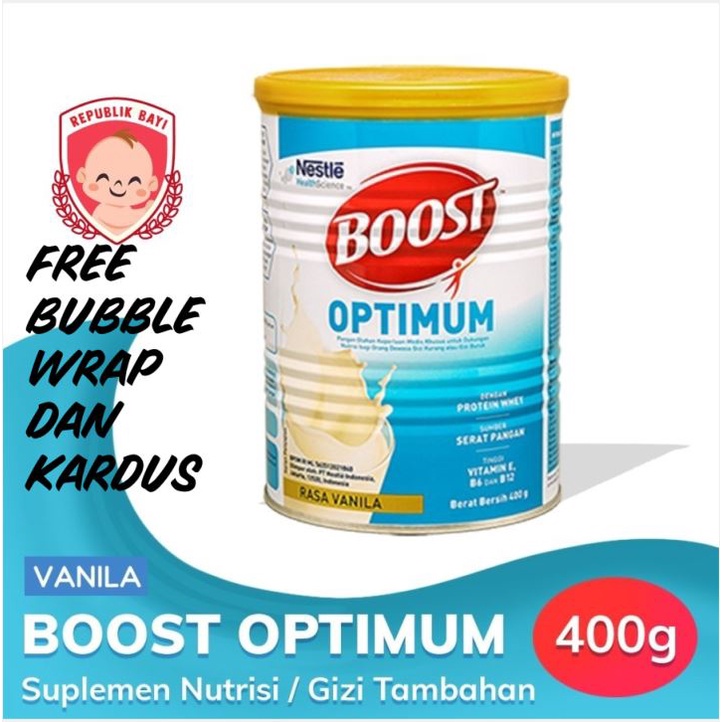 Jual Nestle Boost Optimum Susu Bubuk Nutrisi Dewasa dan Lansia Kaleng 400 gram 400gr 400 gr ...