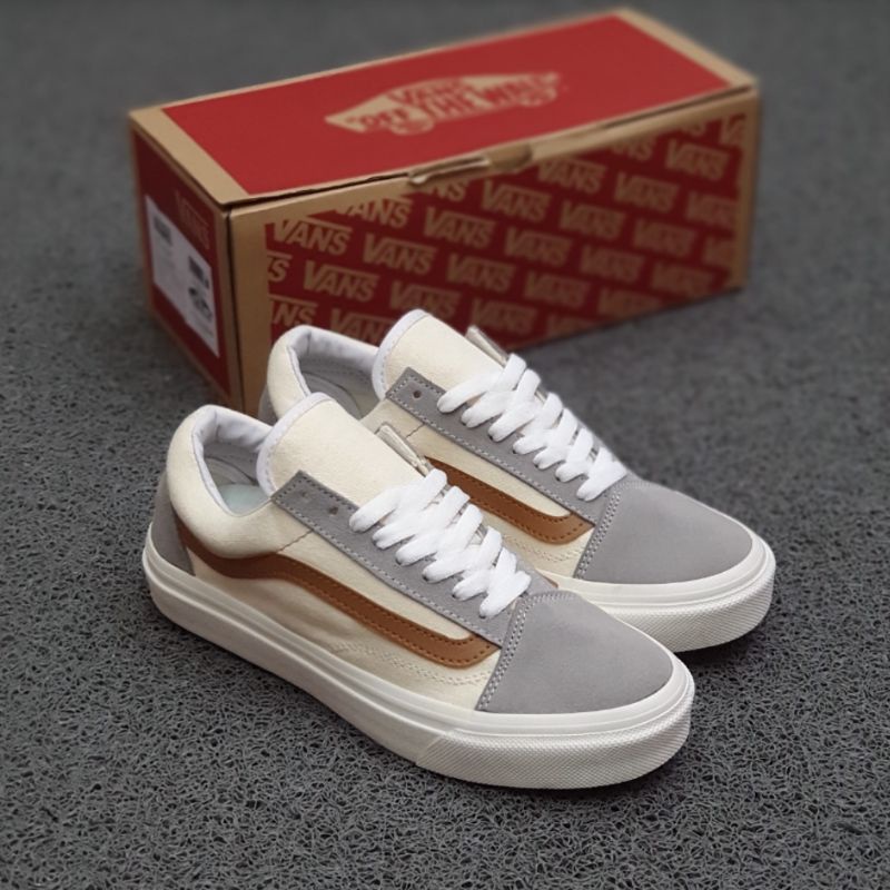 Jual SEPATU SNEAKERS OLD SKOOL VAULT Grey cream ORIGINAL | Shopee Indonesia
