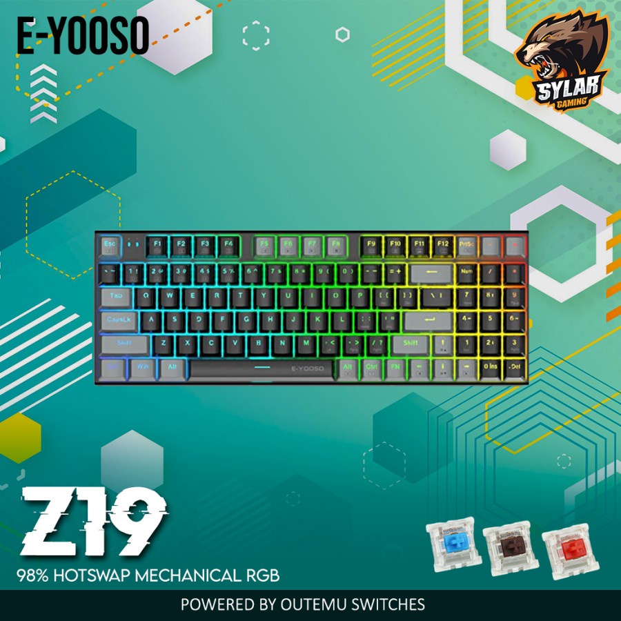 Jual E-YOOSO Z19 98% Fulsize RGB Hotswap Mechanical Gaming Keyboard | Shopee Indonesia