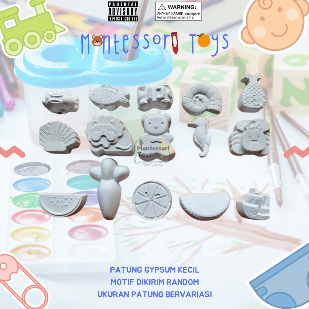 Jual [UKURAN KECIL] Patung Gypsum Mini Melukis Menggambar Mewarnai ...