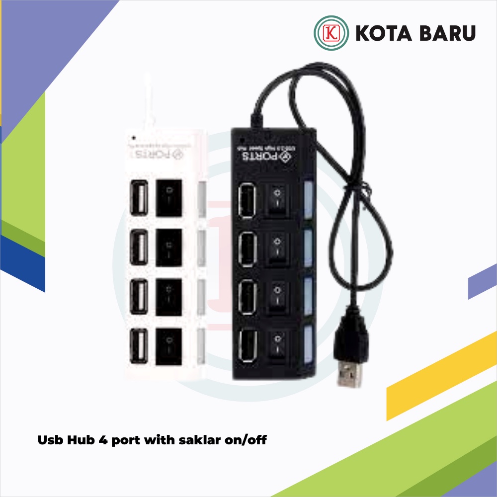 Jual Usb Hub 4 Port With saklar On/off HI-Speed | Shopee Indonesia