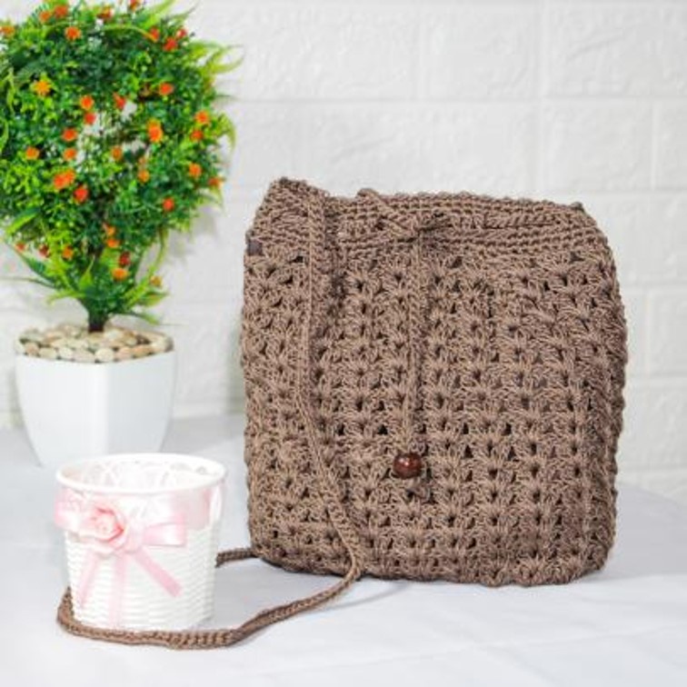 Jual TAS RAJUT TAS SELEMPANG BAHAN NILON TAS HANDMADE WARNA LENGKAP ...
