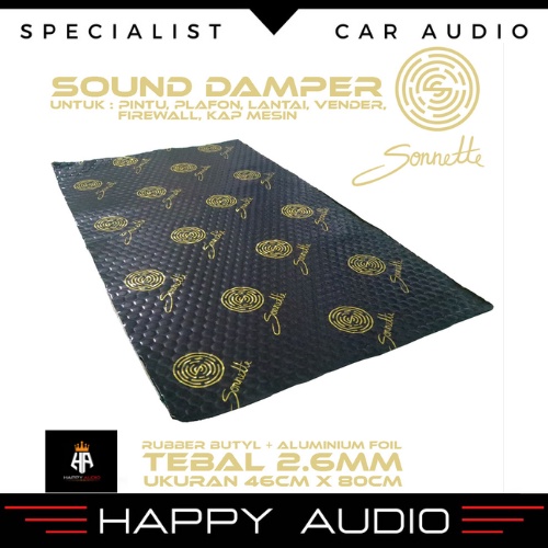 Jual Peredam Sound Damper SONNETTE Aluminium Foil Rubber Butyl Tebal 2 ...
