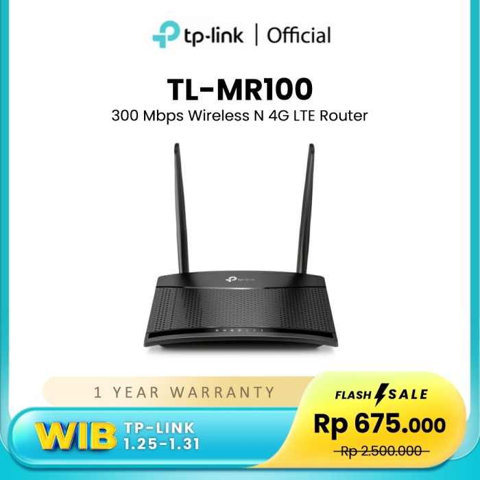 Jual Router Tp-Link Tl-Mr100 4G Lte Router 300 Mbps Wireless N 4G ...