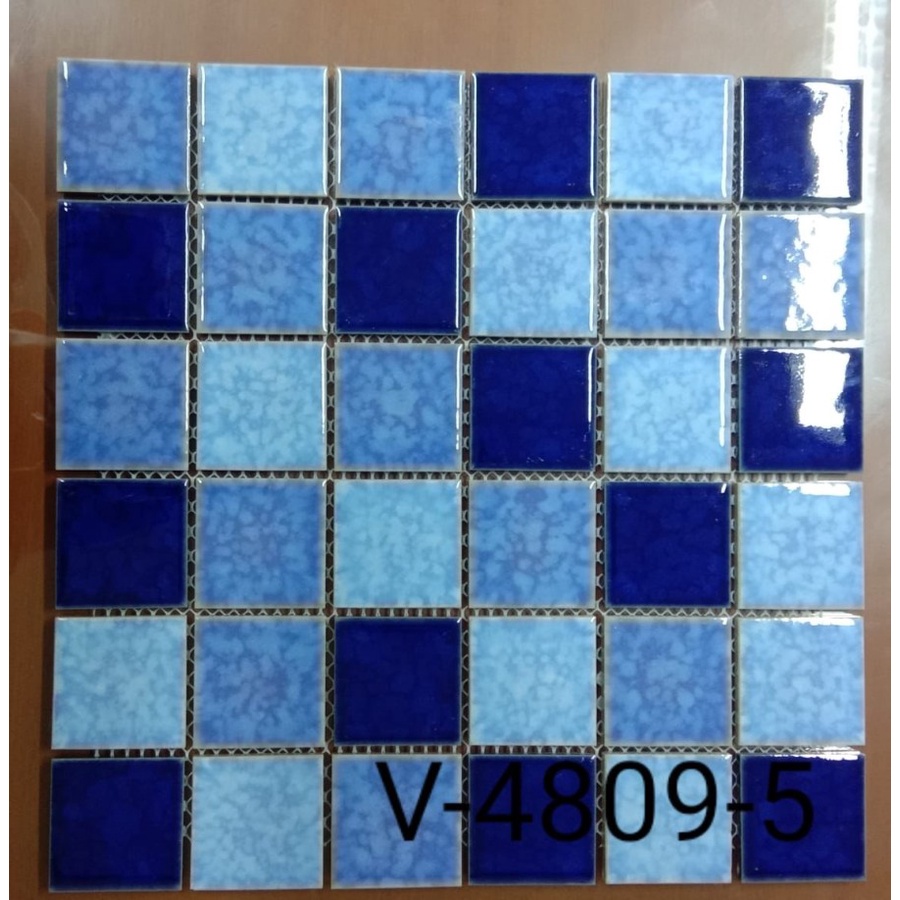 Jual KERAMIK MOSAIC KOLAM RENANG / MOSAIC TILE BIRU GLOSSY / MOZAIK ...