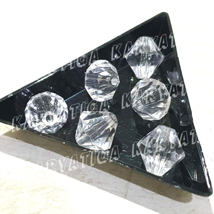 Jual Mote Akrilik Bening Diamond 14 mm Putih (10 pcs) | Shopee Indonesia