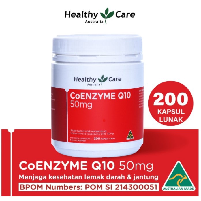 Jual HEALTHY CARE COENZYME Q10 50MG 200 CAPS VITAMIN Q10 KESEHATAN ...