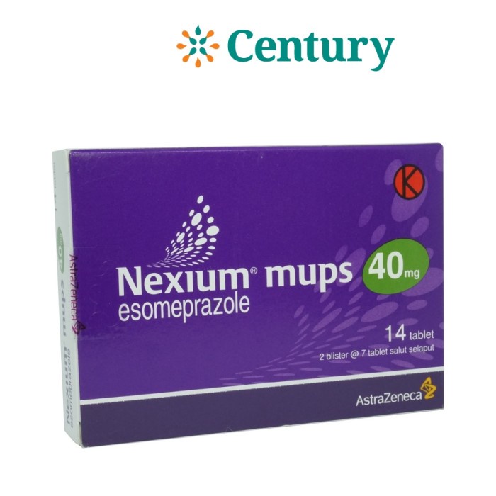 Jual NEXIUM MUPS 40 MG 1 STRIP 7 TABLET / ESOMEPRAZOLE / TUKAK LAMBUNG ...
