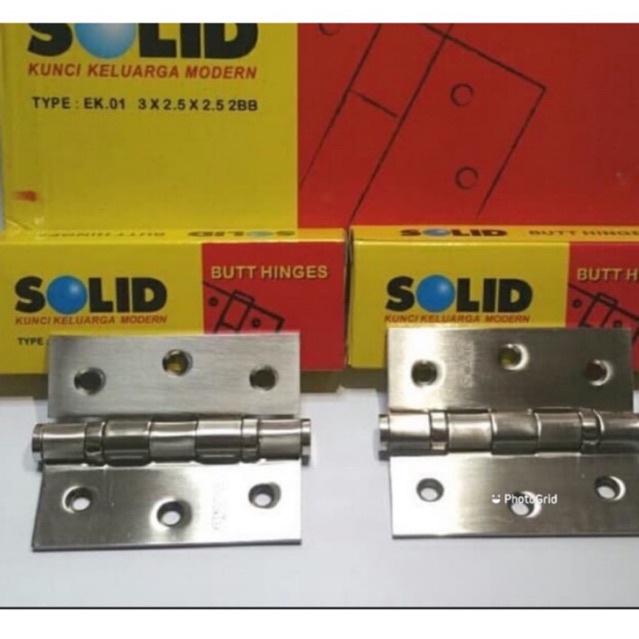 Jual Promo Solid SOLID engsel 3 inc solid EK 01 3x2,5x2,5 2BB ENGSEL 3 ...