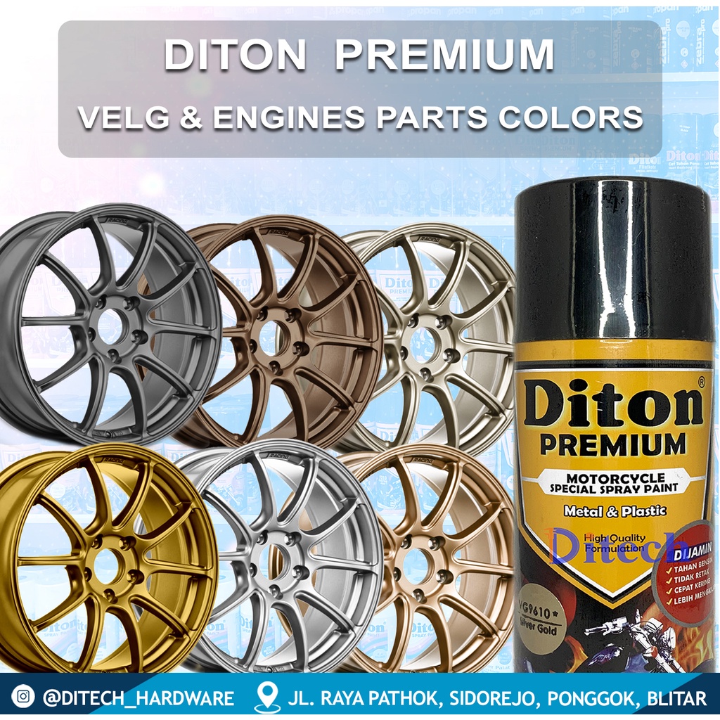 Jual DITON PREMIUM Cat Spray Velg & Mesin * - Pylox Pilox Cat Semprot ...