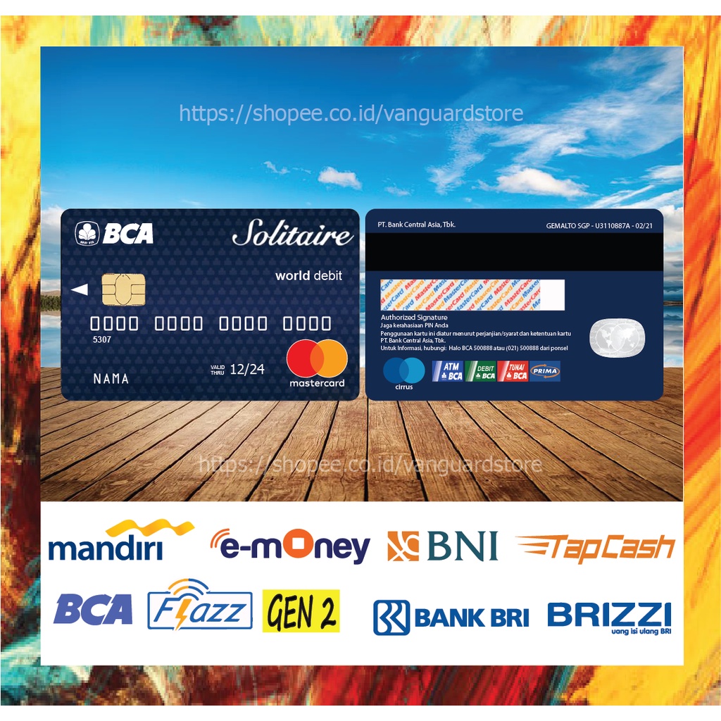 Jual KARTU E MONEY E TOLL KARTU SOLITAIRE MASTERCARD DEBIT CREDIT EMONEY MANDIRI BCA BNI BRI - 2 ...