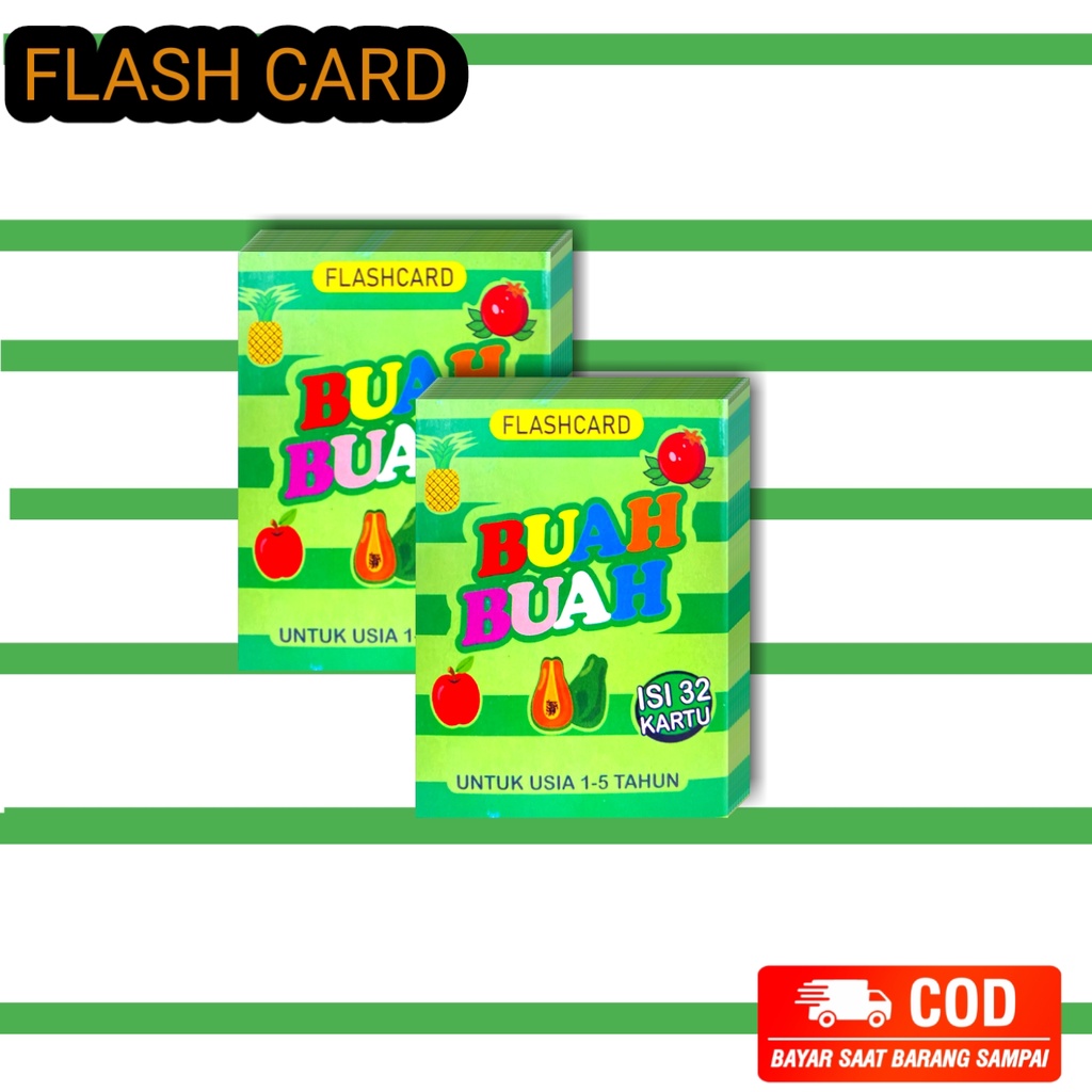 Jual Flash Card // Flashcard // Mainan Edukasi Kartu Pintar Anak Balita / Buah Buahan / ORIGINAL ...