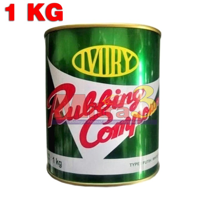 Jual best seller] Rubbing Compound IVORY 1 KG White / Kompon PUTIH ...