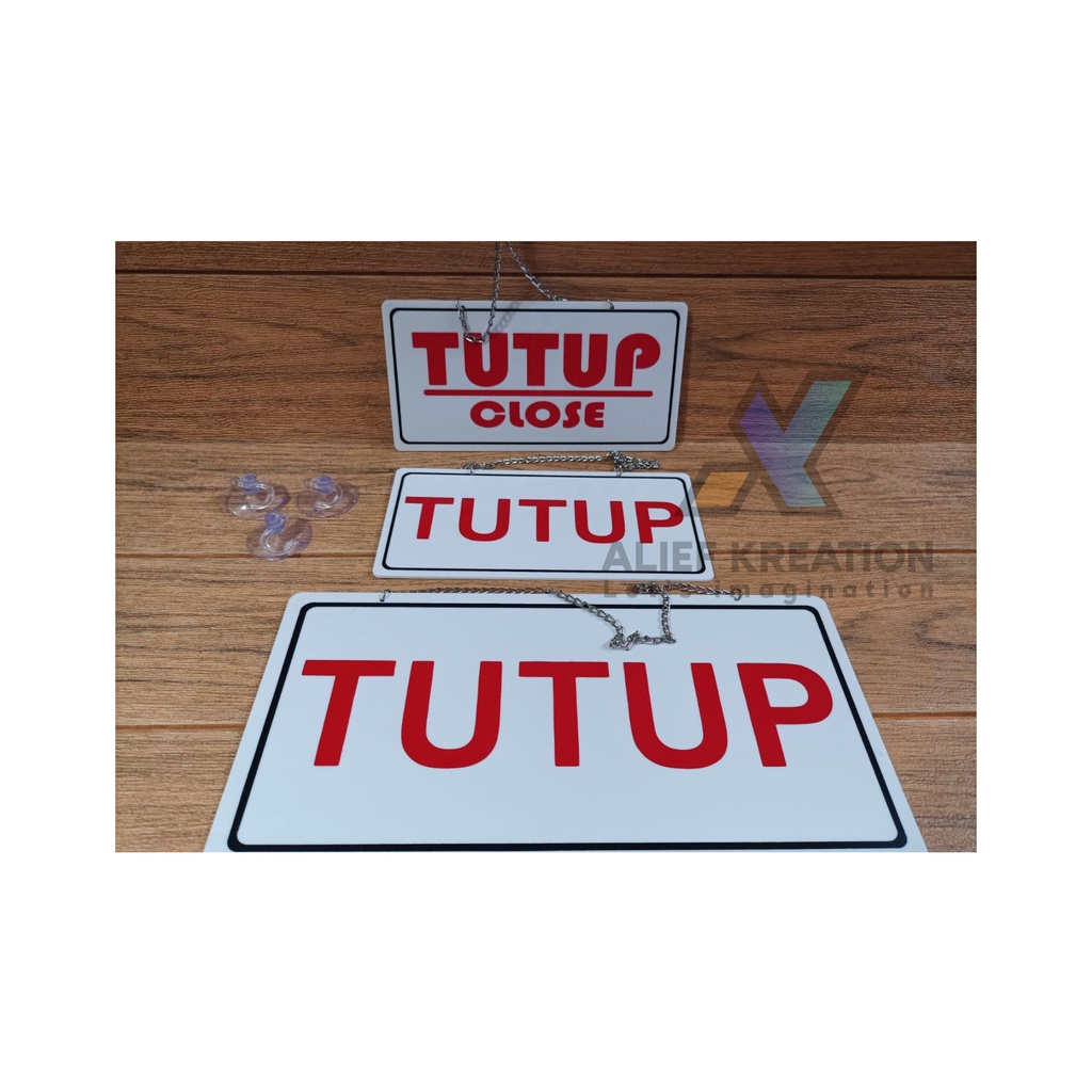 Jual AKRILIK TULISAN BUKA TUTUP OPEN CLOSE BOLAK BALIK | Shopee Indonesia
