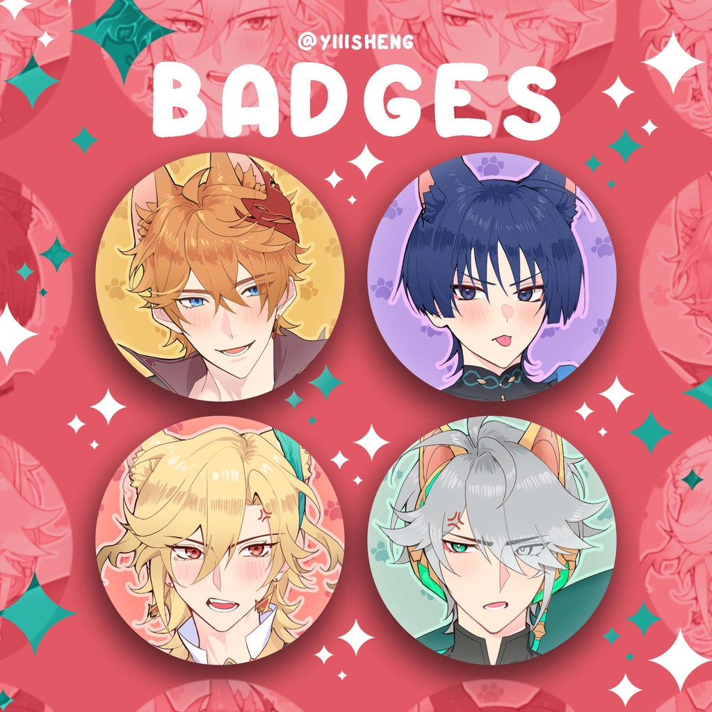 Jual (Antaraja only) GENSHIN IMPACT Badges Vol 1 Childe Wanderer Kaveh Al Haitham - YIIISHENG ...