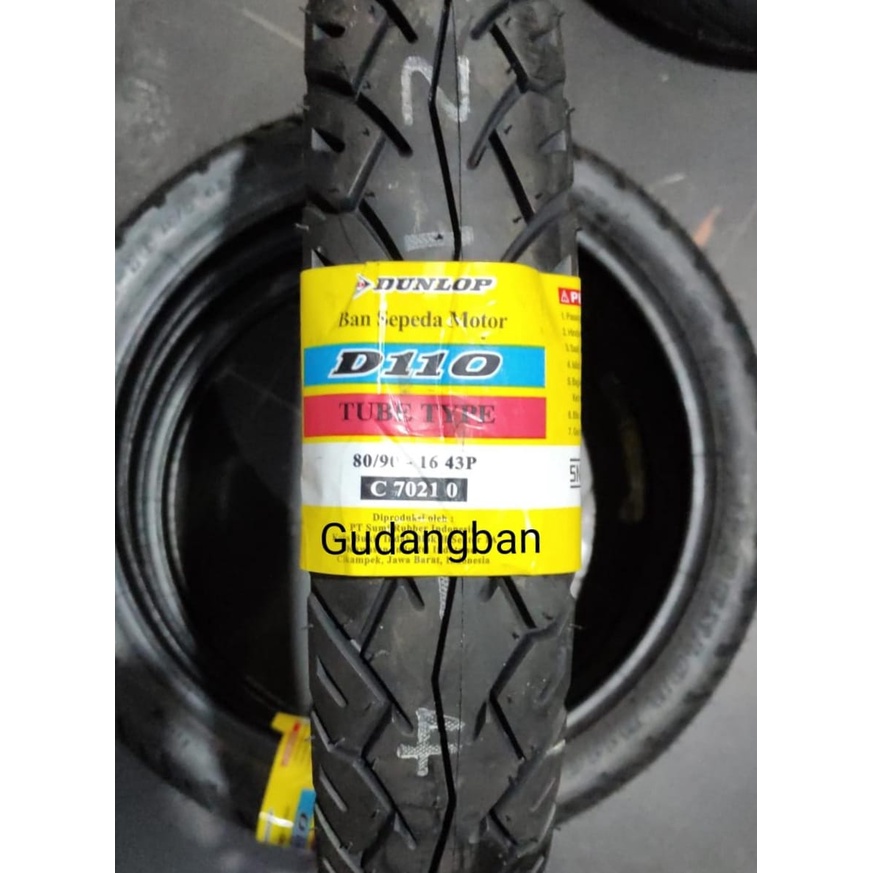 Jual Ban Dunlop D110 80 90 16 TUBETYPE Nouvo Skydrive Hayate bukan ...