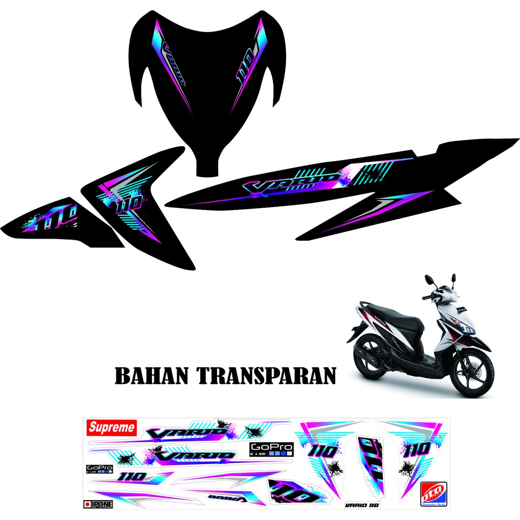 Jual STRIPING TRANSPARAN VARIO 110 LIS STICKER VOLET VARIO CEWE | Shopee Indonesia