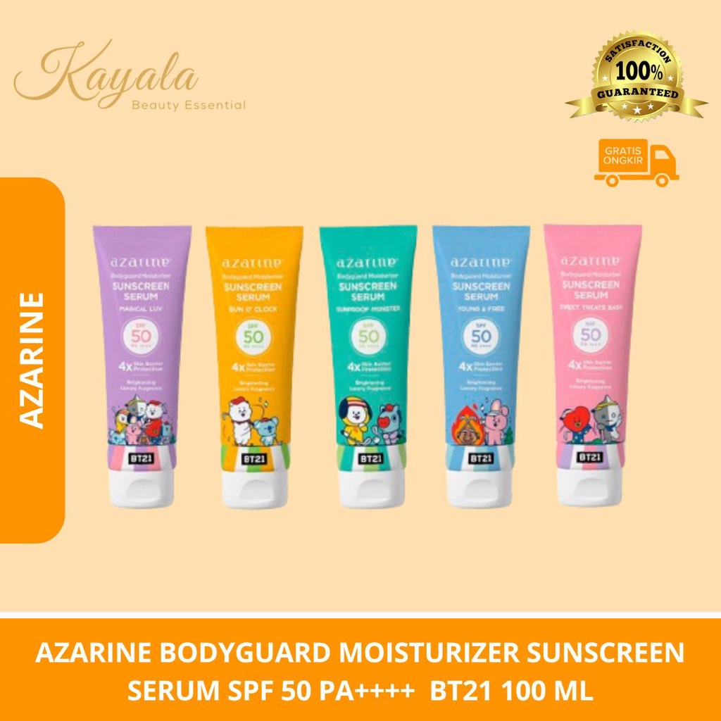 Jual AZARINE BODYGUARD MOISTURIZER SUNSCREEN SERUM SPF 50 PA++++ BT21 ...