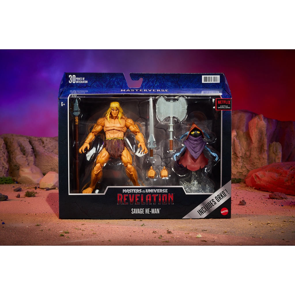 Jual mattel masters of the universe revelation savage he-man orko ...