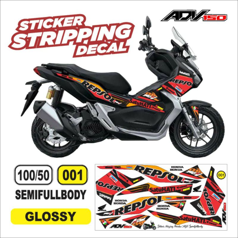 Jual Custom Decal Striping variasi honda ADV 150/160 sticker full body ...