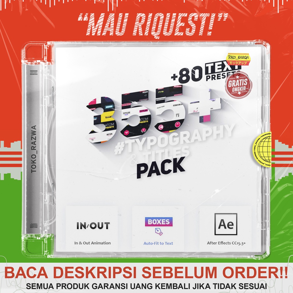 Jual Big Pack of Typography - After Effects - AtomX Extension | Shopee ...