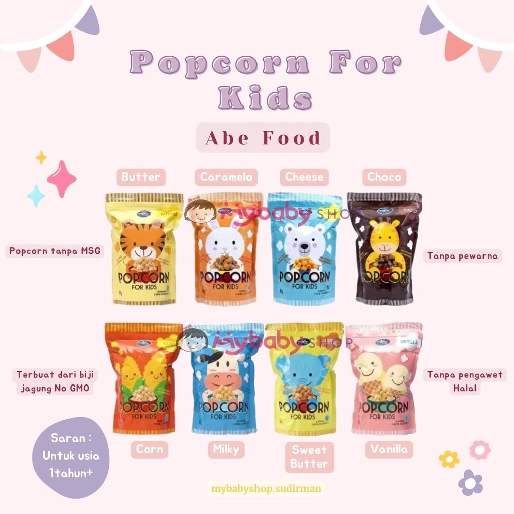 Jual Abe Food - Popcorn For Kids Tanpa Msg & Pengawet / pop corn ...