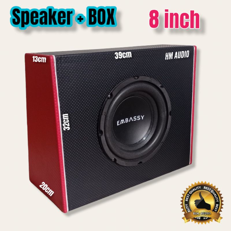 Jual Speaker Subwoofer 8 inch Embassy + Box Universal | Shopee Indonesia