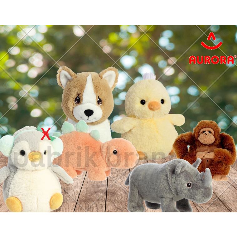 Jual pabrik branded aurora world miyoni Zooparc De Beauval soft toy ...