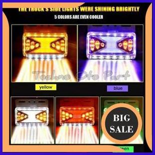 Jual perkakas Lampu Led Samping Bak Truk 24v Model Kotak 2 Warna Sein Runn | Shopee Indonesia