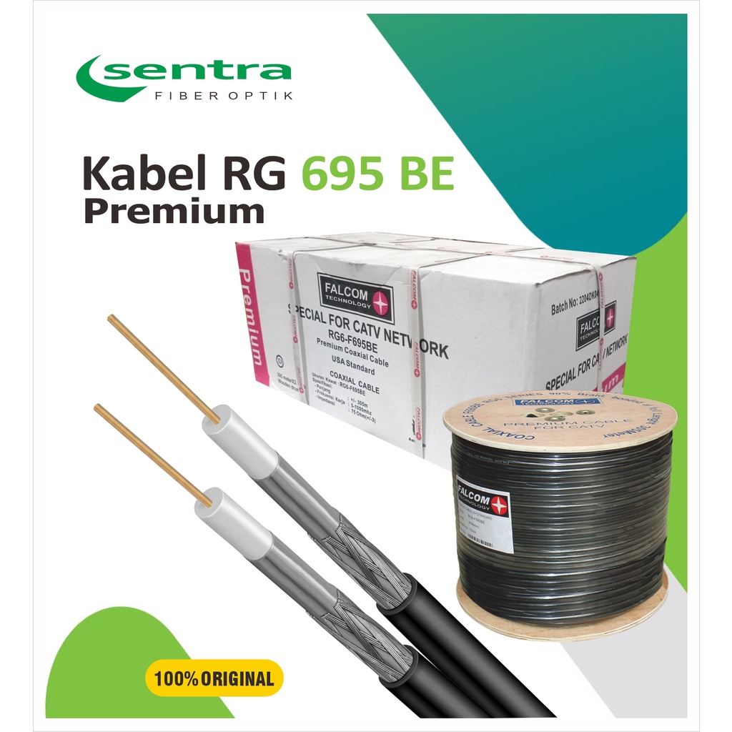 Jual Kabel RG6 95 BE kabel Coaxial koaksial RG 695BE Premium ( KC06001 ...