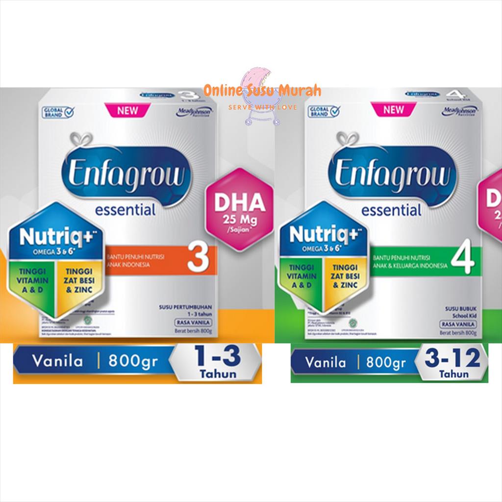 Jual ENFAGROW ESSENTIAL 3 4 800GR TAHAP 3 1-3 THN TAHAP 4 3 TAHUN KE ...