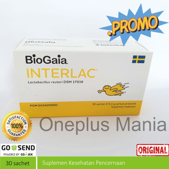Jual SUPLEMEN PROBIOTIK INTERLAC SACHET HARGA PERBOX ISI 30 SACHET ...