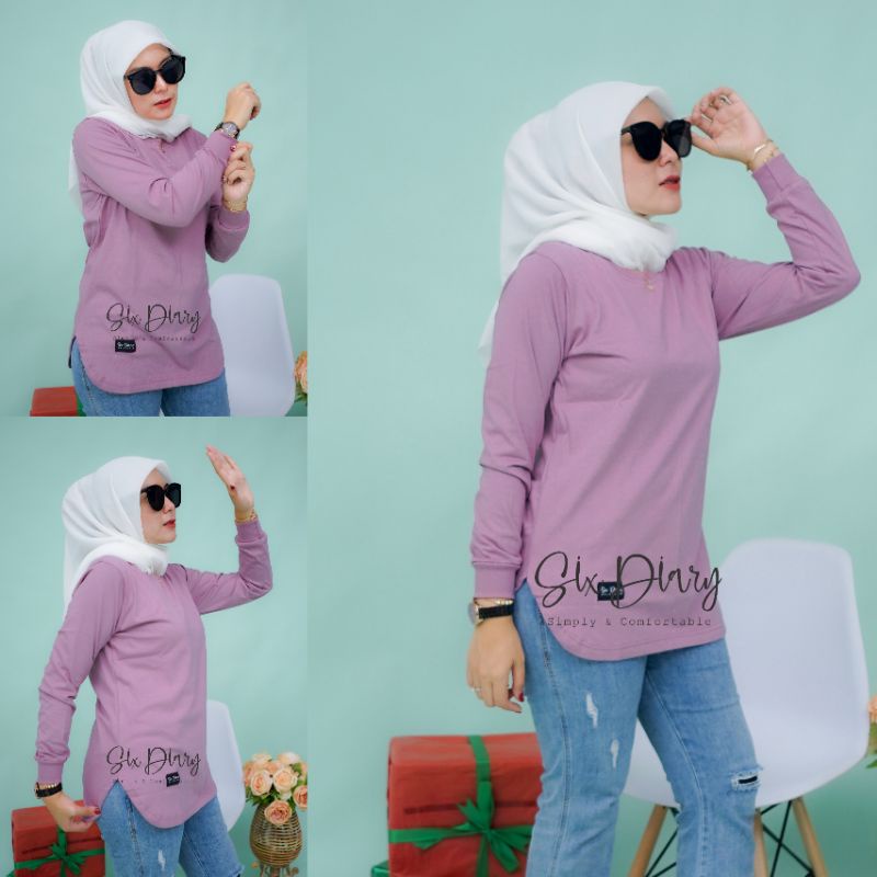 Jual Atasan Kaos Wanita Model bawah Oval | | Kaos Polos Wanita Lengan ... Jual Atasan Kaos Wanita Model bawah Oval | | Kaos Polos Wanita Lengan ...