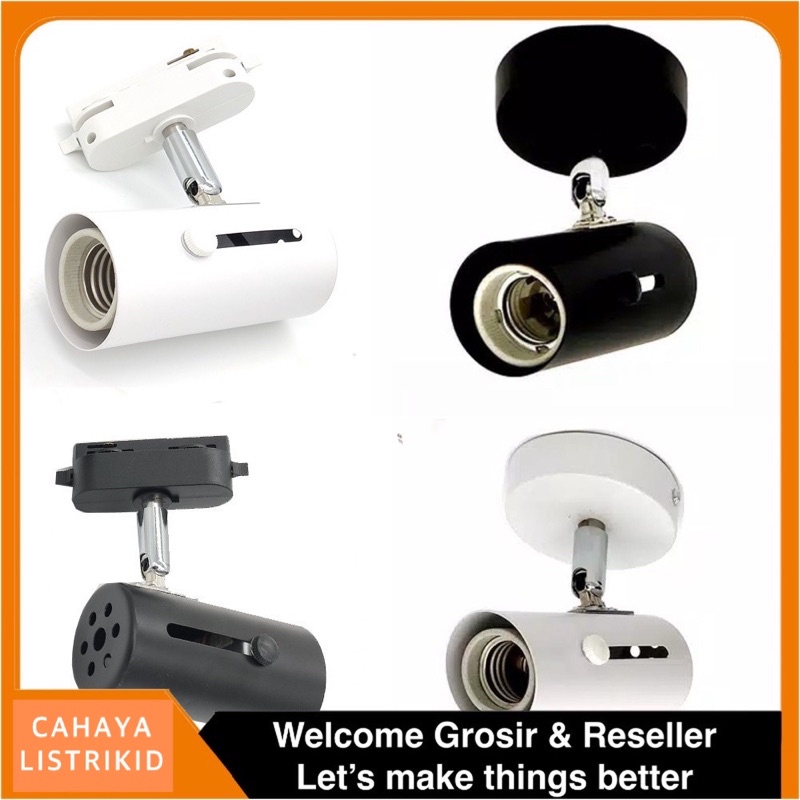 Jual KAP LAMPU TEMPEL / RUMAH LAMPU SOROT / SPOTLITE HITAM/PUTIH ...