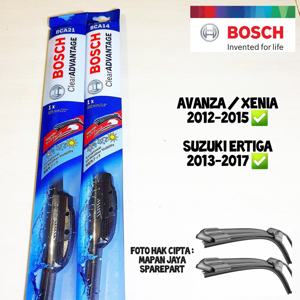 Jual BOSCH WIPER DEPAN - ERTIGA / AVANZA / XENIA (2012-2015) FRAMELESS PISANG | Shopee Indonesia