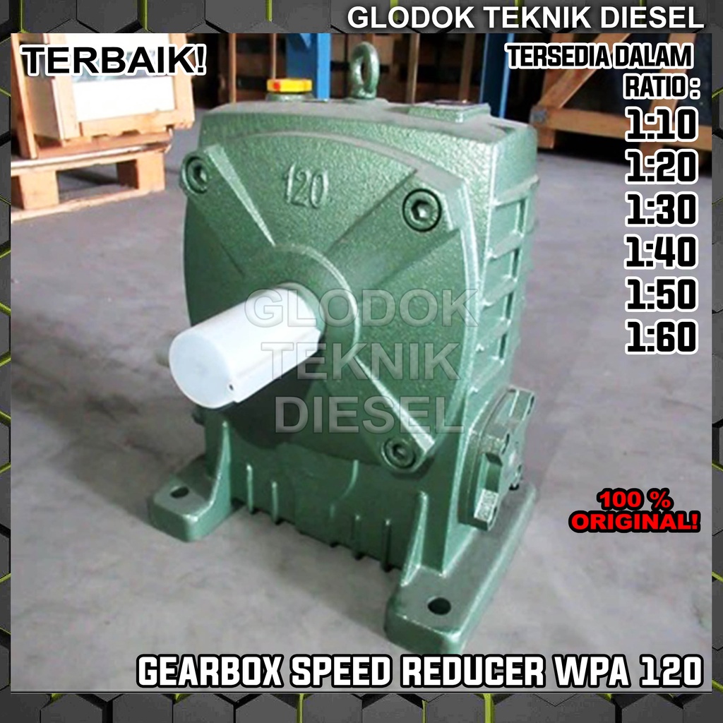 Jual MESIN GEARBOX WPA 120 Ratio 1:10 - 1:60 SPEED REDUCER GEAR BOX WPA ...