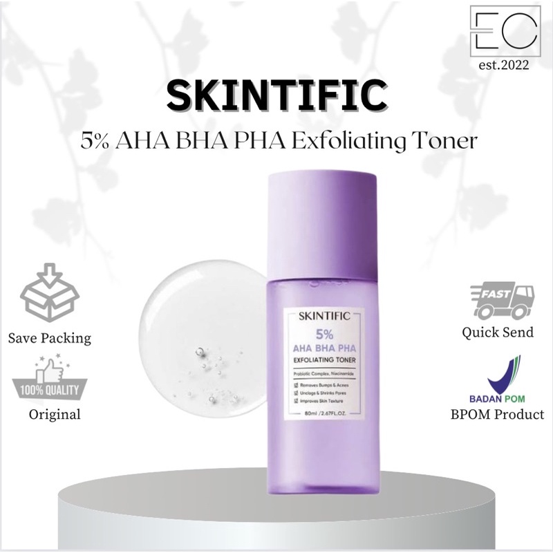 Jual SKINTIFIC - 5% Aha Bha Pha Exfoliating Toner Face Eksfoliasi wajah Glow and Smooth Skin ...