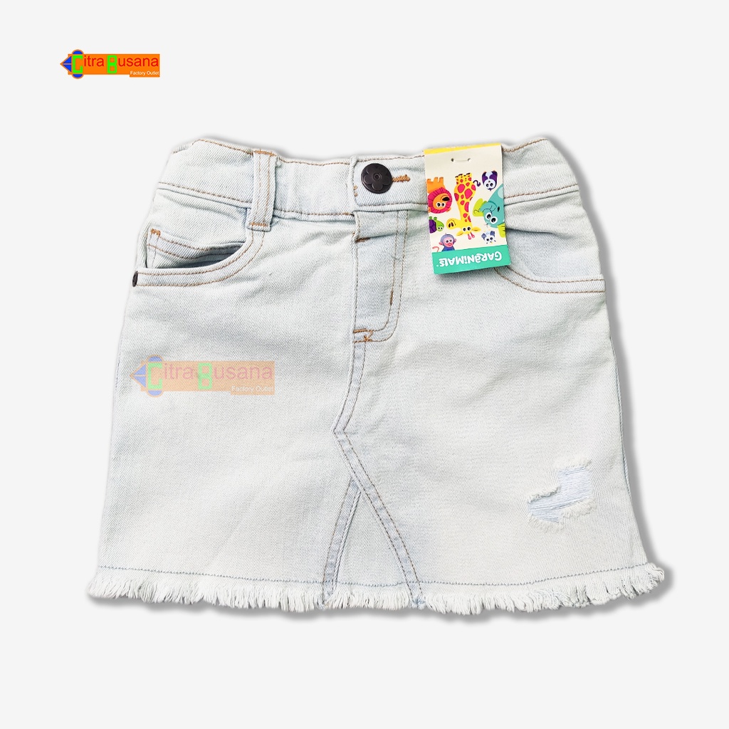 Jual Rok jeans anak perempuan 1-5 tahun rok lucu cute light wash denim ...