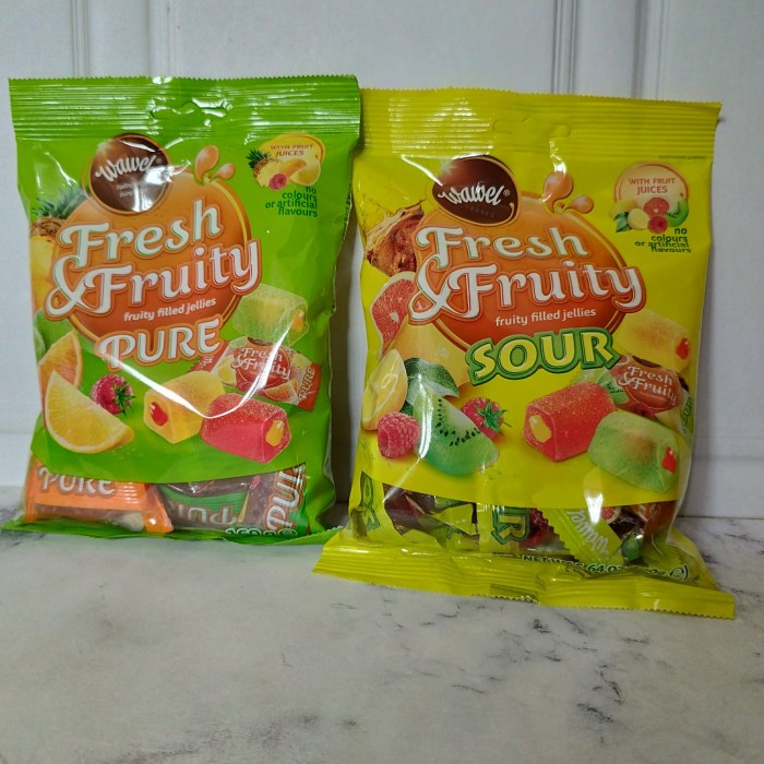 Jual PERMEN IMPORT WAWEL FRESH N FRUITY FILLED JELLIES 160g | Shopee ...