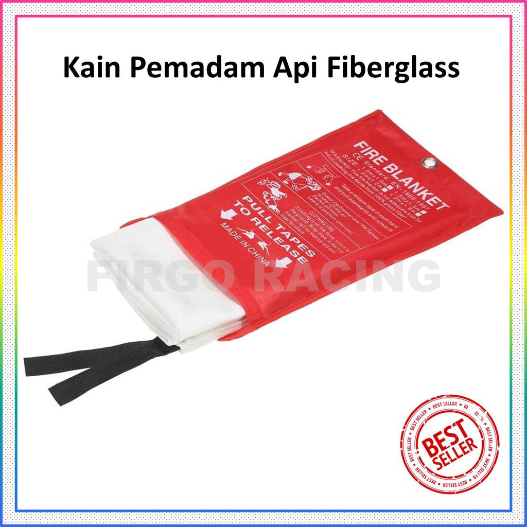 Jual Kain Pemadam Api Fiberglass Fire Blanket Flame Cover 1869 | Shopee ...