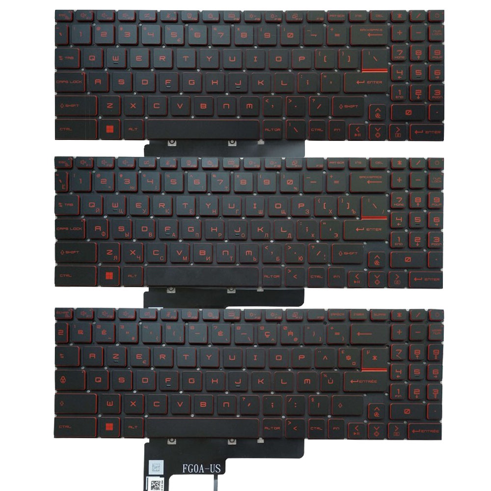 Jual PREORDER New Backlit US/Russian/French Keyboard For MSI GS76 MS-17M1 GE76 MS-17K3 GF66 GL66 ...