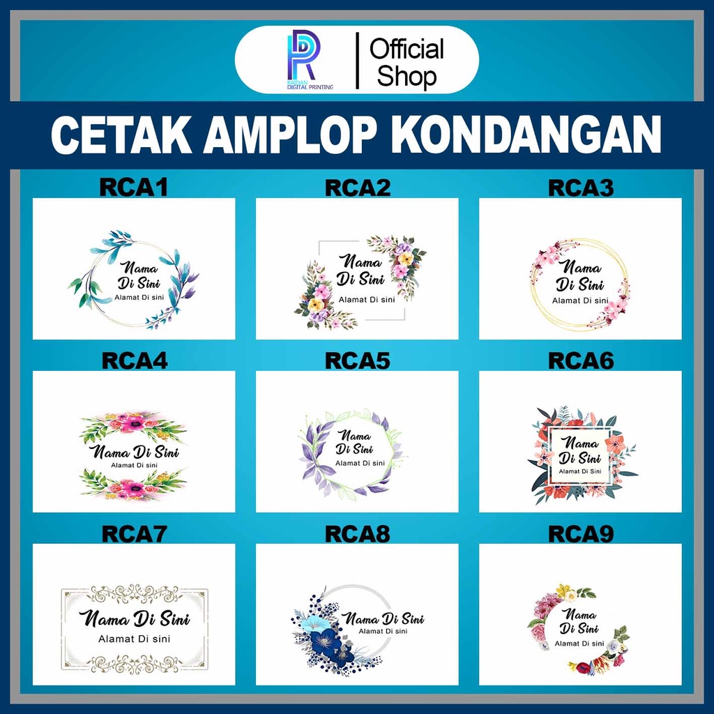 Jual AMPLOP KONDANGAN / AMPLOP CUSTOM / AMPLOP NAMA / AMPLOP MOTIF / AMPLOP SUMBANGAN RCA1 ...
