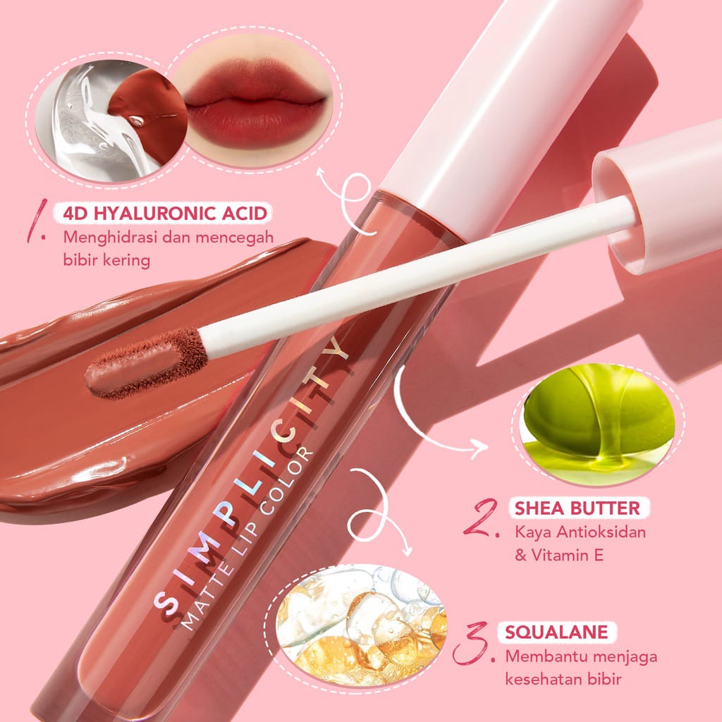 Jual YOU Simplicity Matte Lip Color | Transferproof | Pigmented ...