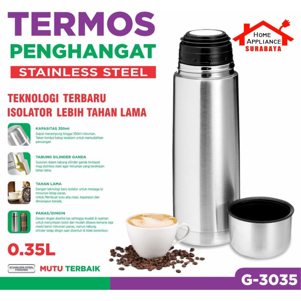 Jual Termos Stainless Steel Air Panas Dingin 350ml / 500ml / 750ml ...