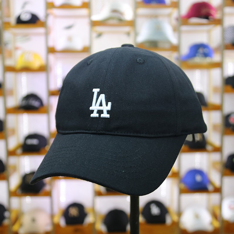 Jual Topi MLB Korea Los Angeles Dodgers Black White Small Logo ...