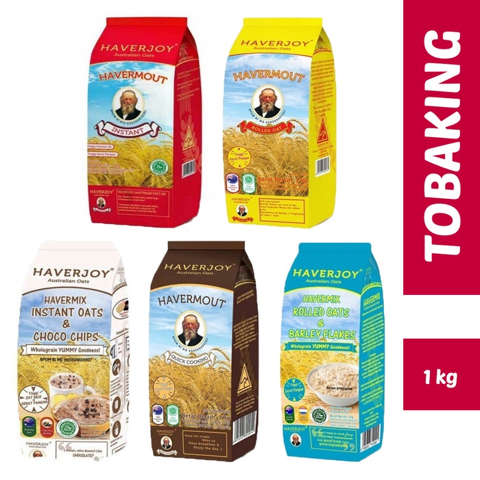 Jual Haverjoy Oatmeal 1kg Australian Oat Havermout Instan Rolled Quick ...