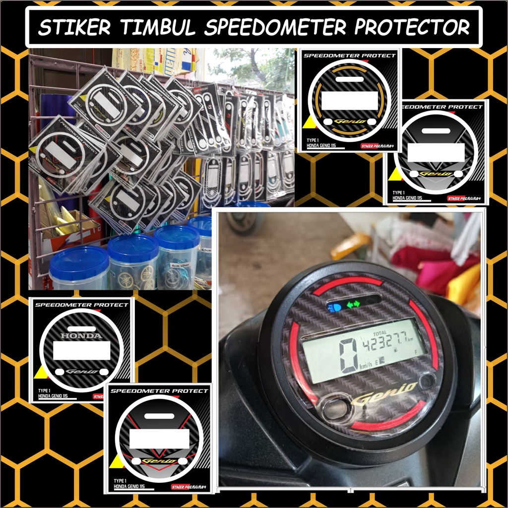Jual STICKER STIKER RESIN TIMBUL ALL GENIO - SPEEDOMETER PROTECTOR ...